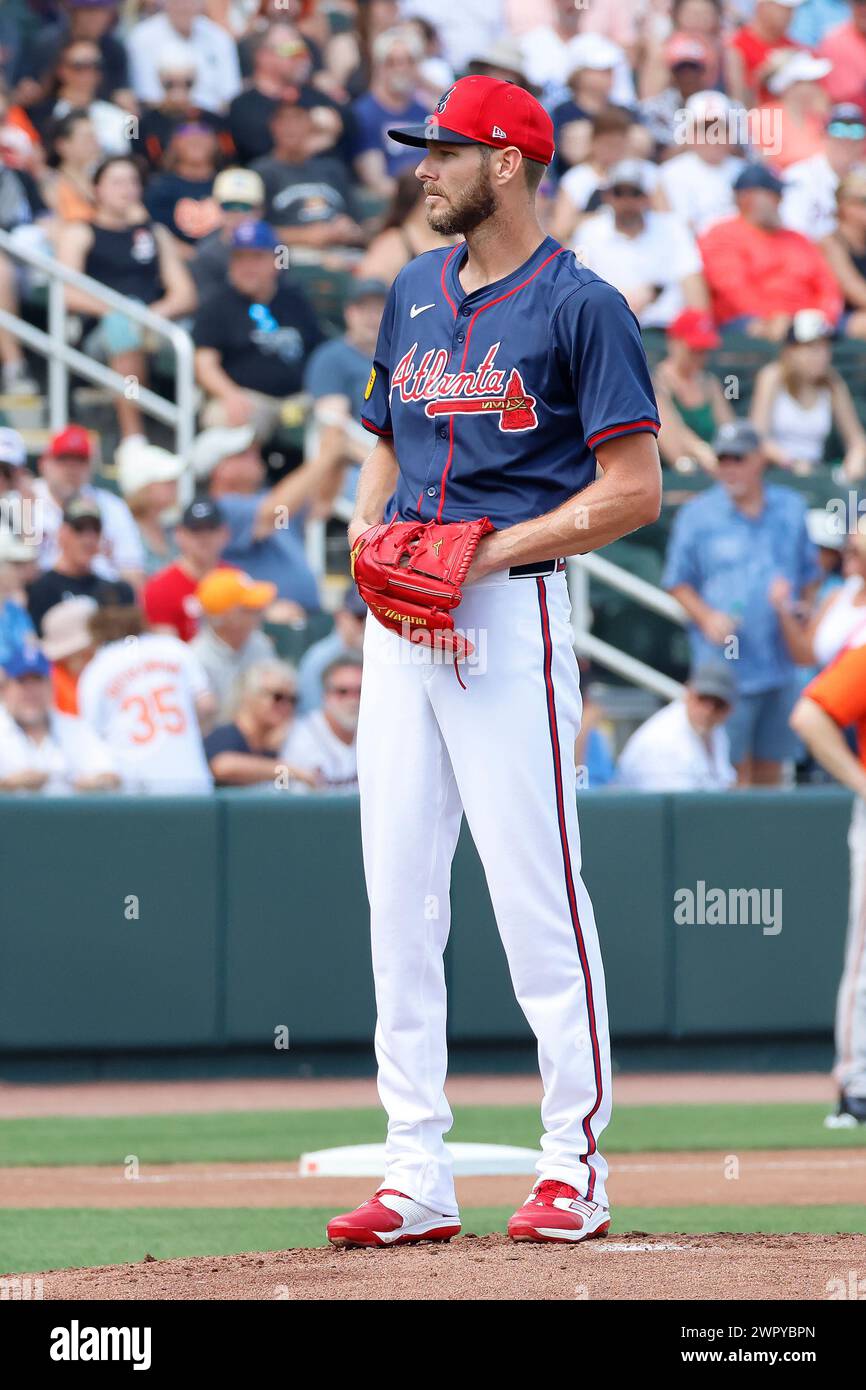 NORTH PORT, FL - MARCH 09: Atlanta Braves starting pitcher Chris Sale ...