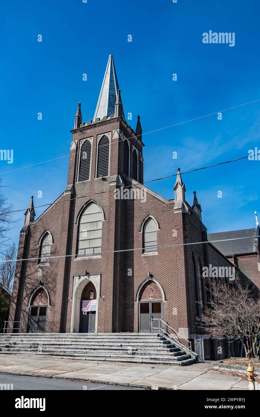Abandoned Church, Coaldale Pennsylvania USA Stock Photo - Alamy