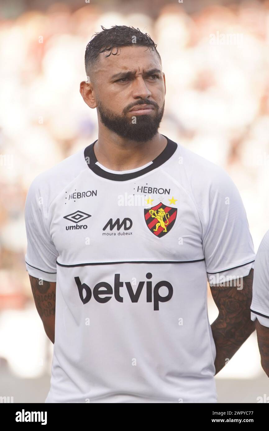 Recife, Brazil. 09th Mar, 2024. Game Plays, Santa Cruz x Sport. Featured Felipe. Credit: Thiago ...