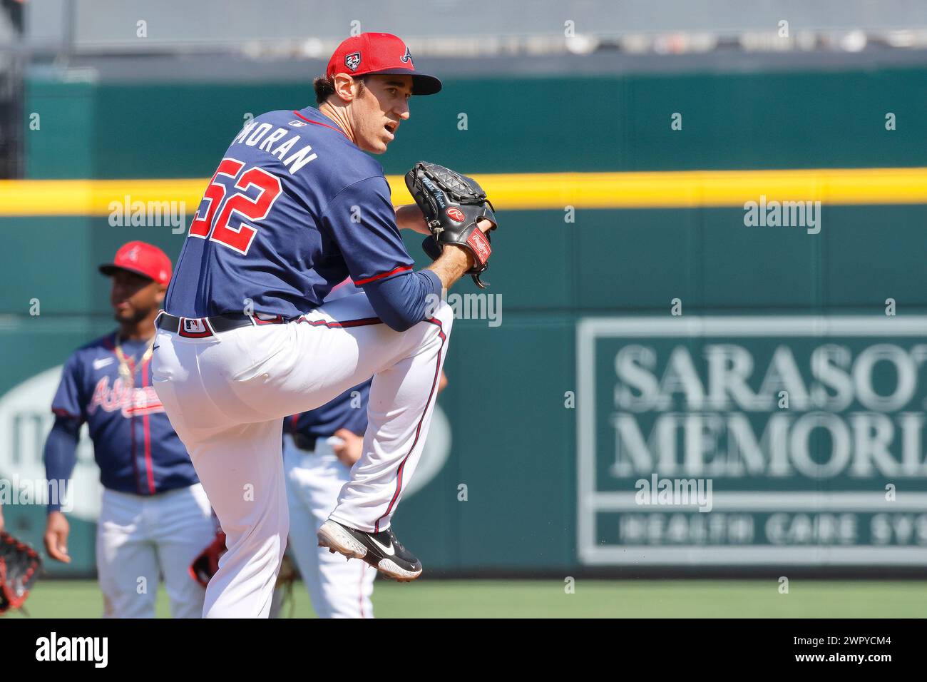 NORTH PORT, FL - MARCH 09: Atlanta Braves relief pitcher Brisan Moran ...