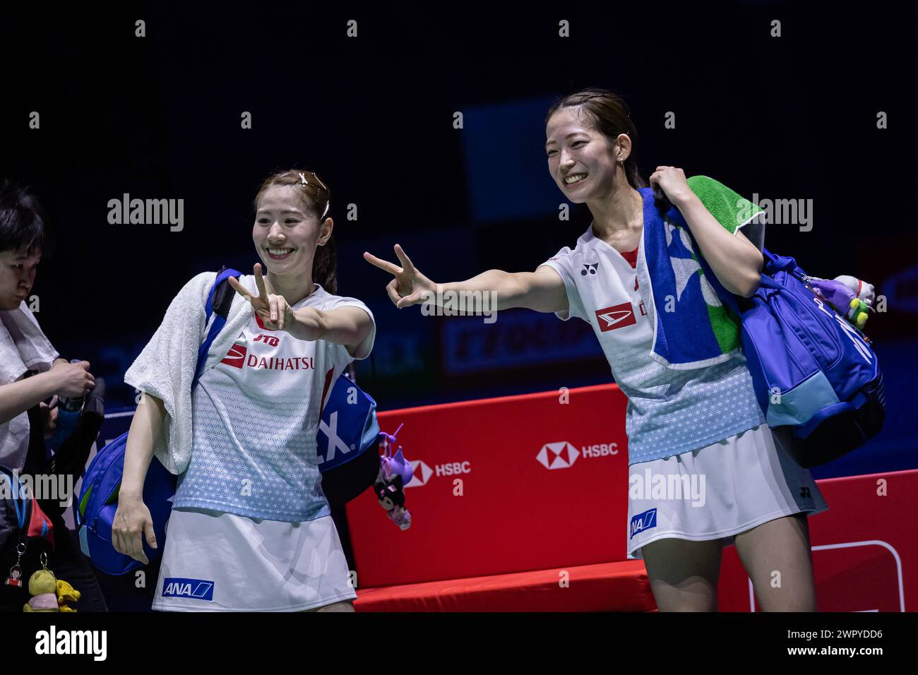 Paris, France. 9th Mar, 2024. Matsuyama Nami (R)/Shida Chiharu of Japan celebrate after the ...