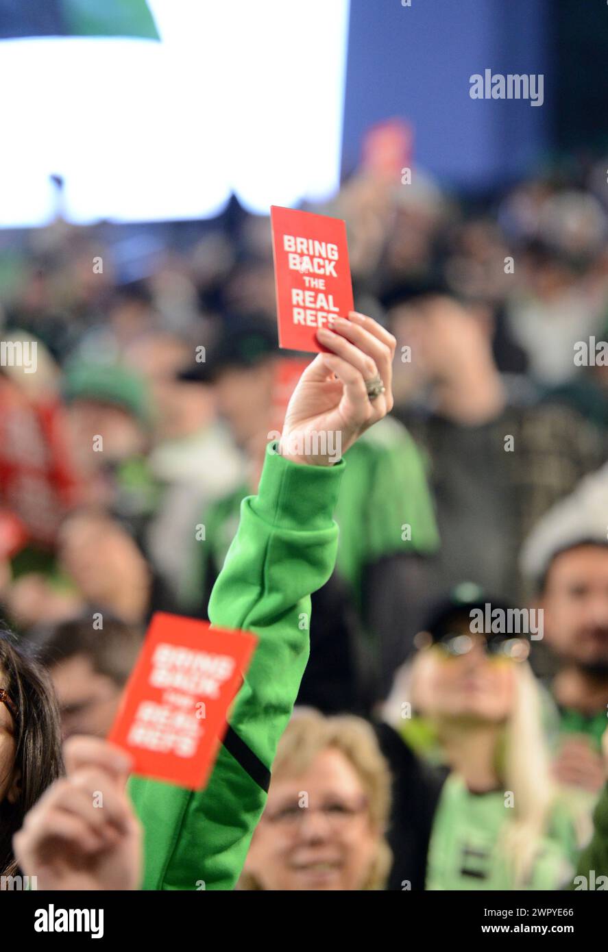 AUSTIN, TX - MARCH 09: Austin FC fans display their support for the ...