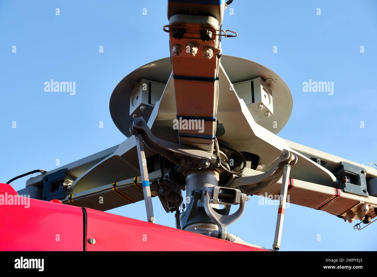 A Rescue helicopter rotor blade detail close-up Stock Photo - Alamy