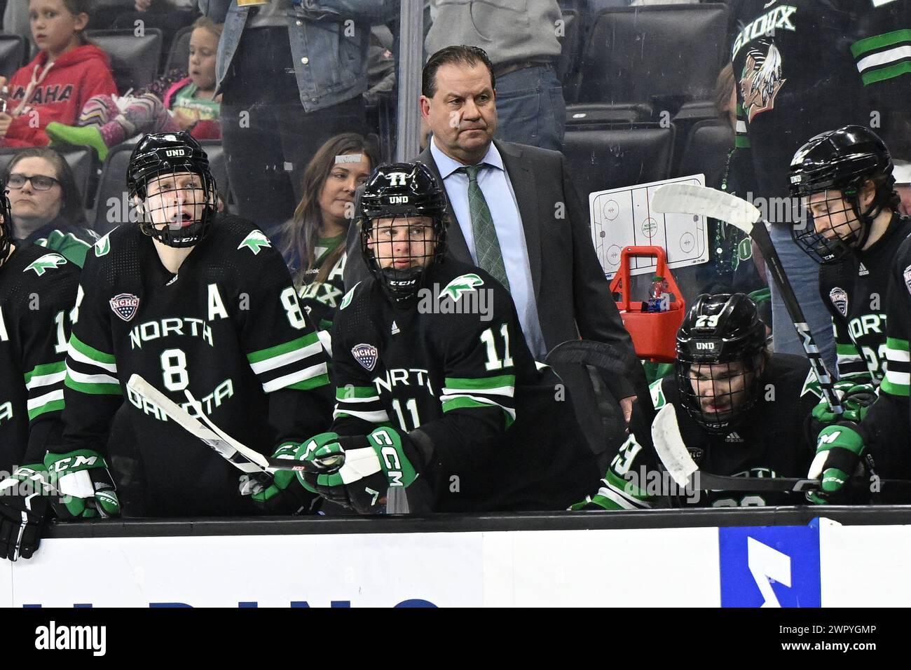 North Dakota head coach Brad Berry looks on during a NCAA men's college ...