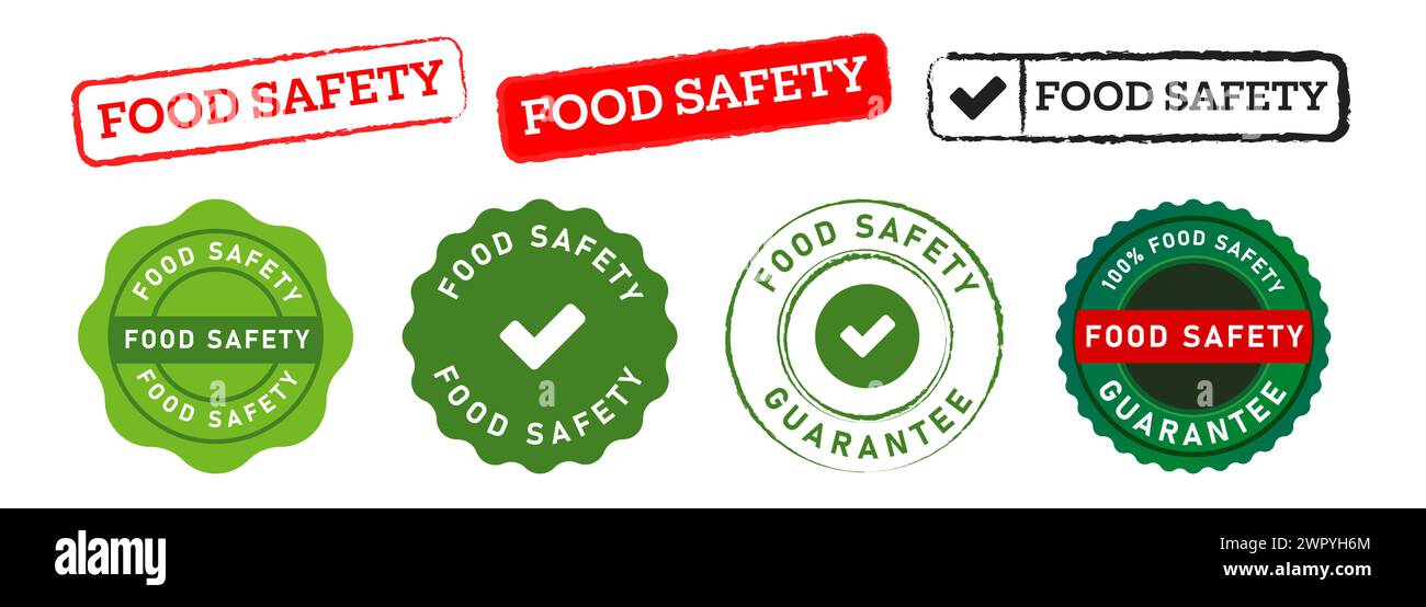 food safety rectangle circle green and red color stamp label culinary ... food safety rectangle circle green and red color stamp label culinary ...