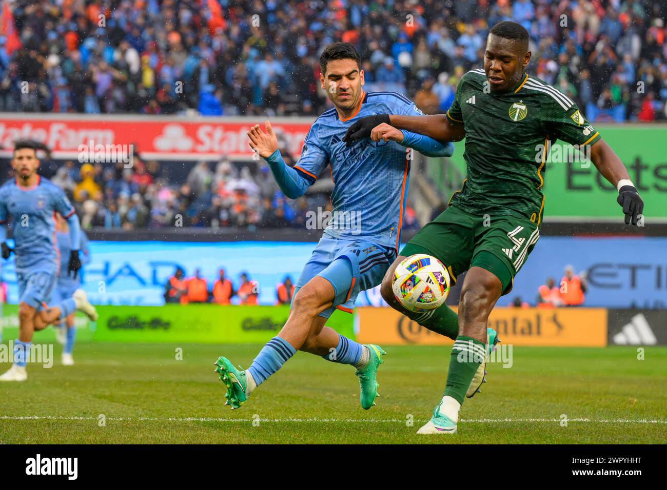 Bronx, New York, USA. 9th Mar, 2024. KAMAL MILLER of Portland FC and ...