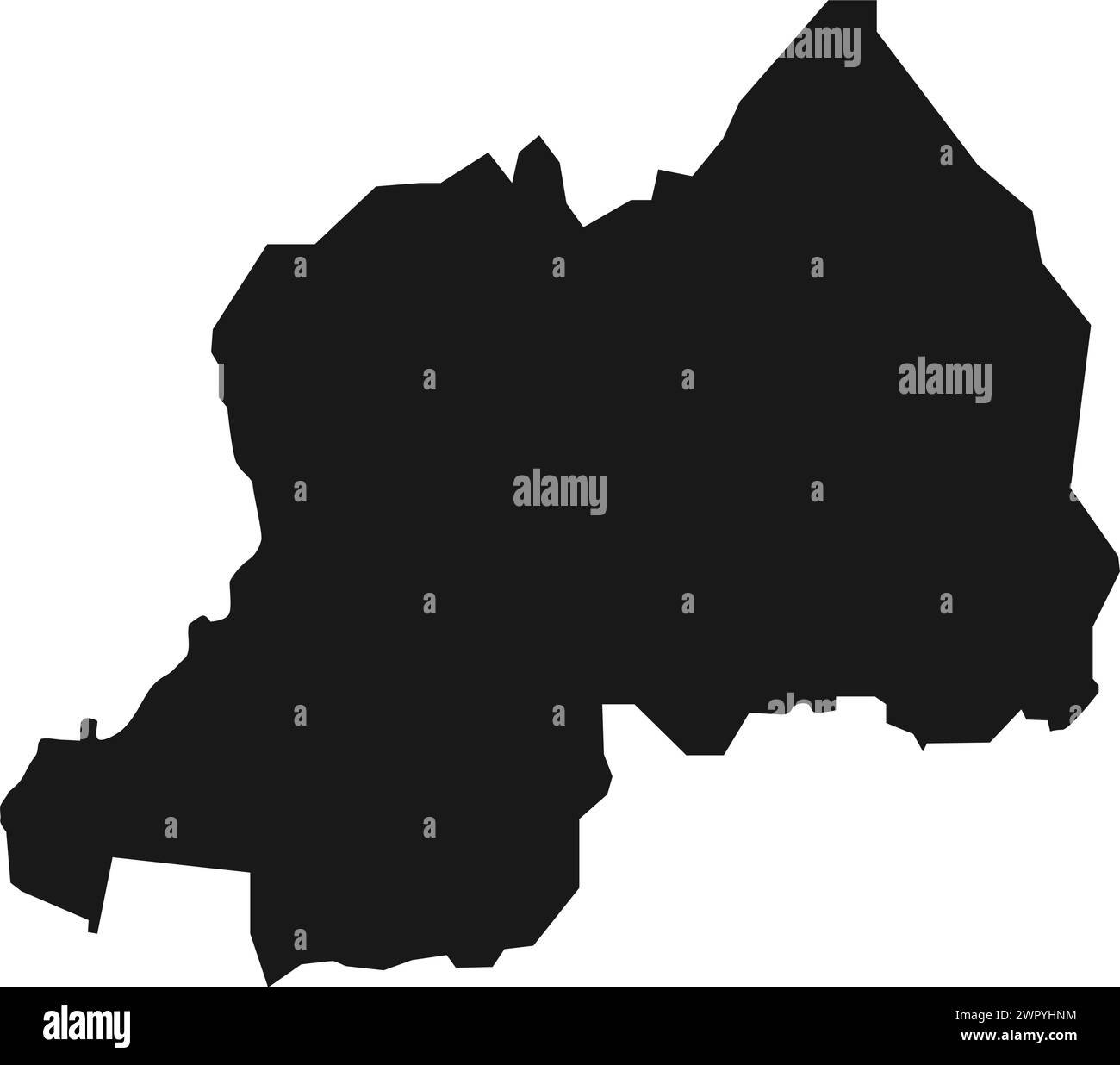 Rwanda map Black and White Stock Photos & Images - Alamy