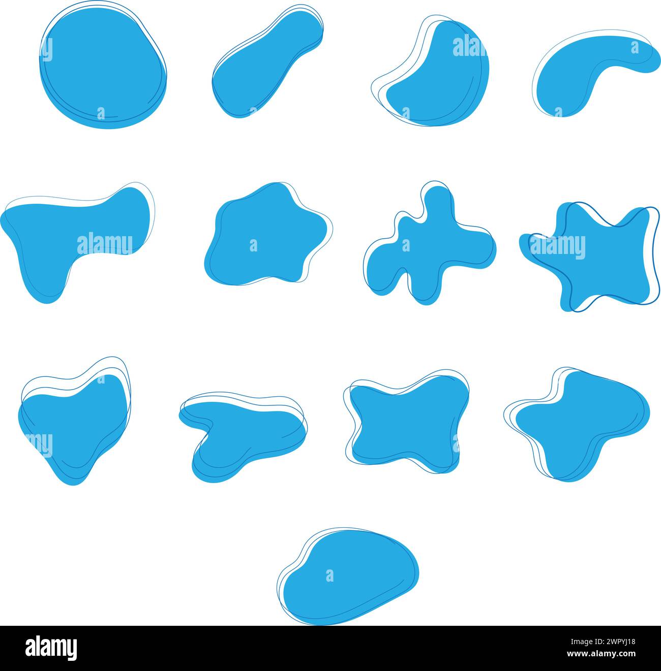 collection of blob icons vector illustration design Stock Vector Image ...