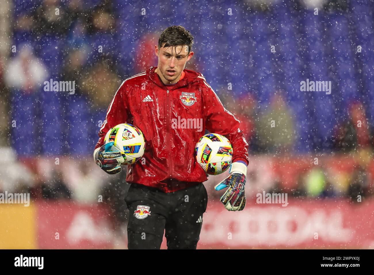 Harrison, NJ, USA. 09th Mar, 2024. New York Red Bulls goalkeeper AJ ...