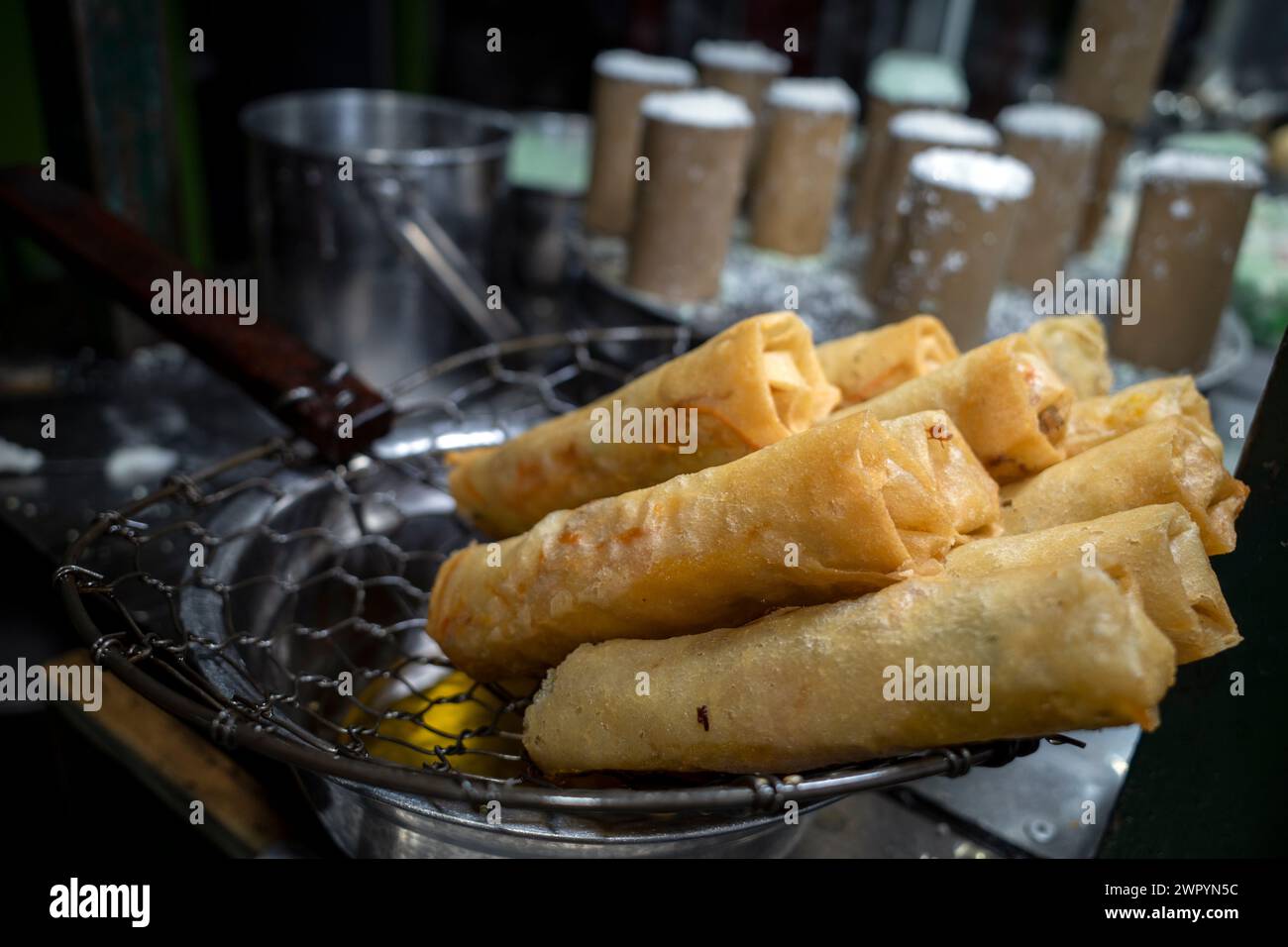 Lumpia, traditional spring roll skin snack from Indonesia, Philippines ...