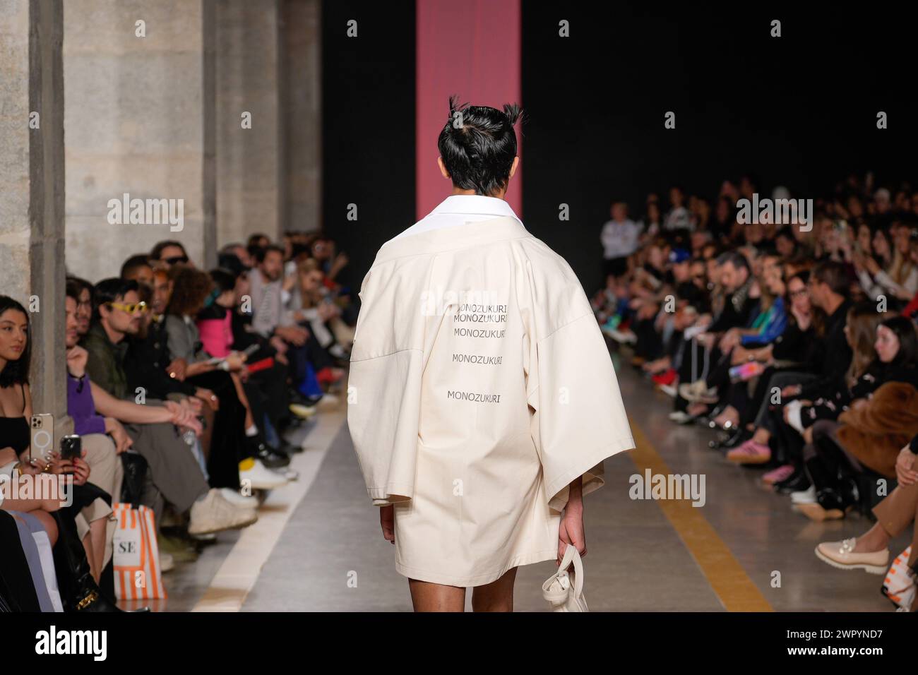 Lisbon, Portugal. 09th Mar, 2024. A model walks the runway during the ...