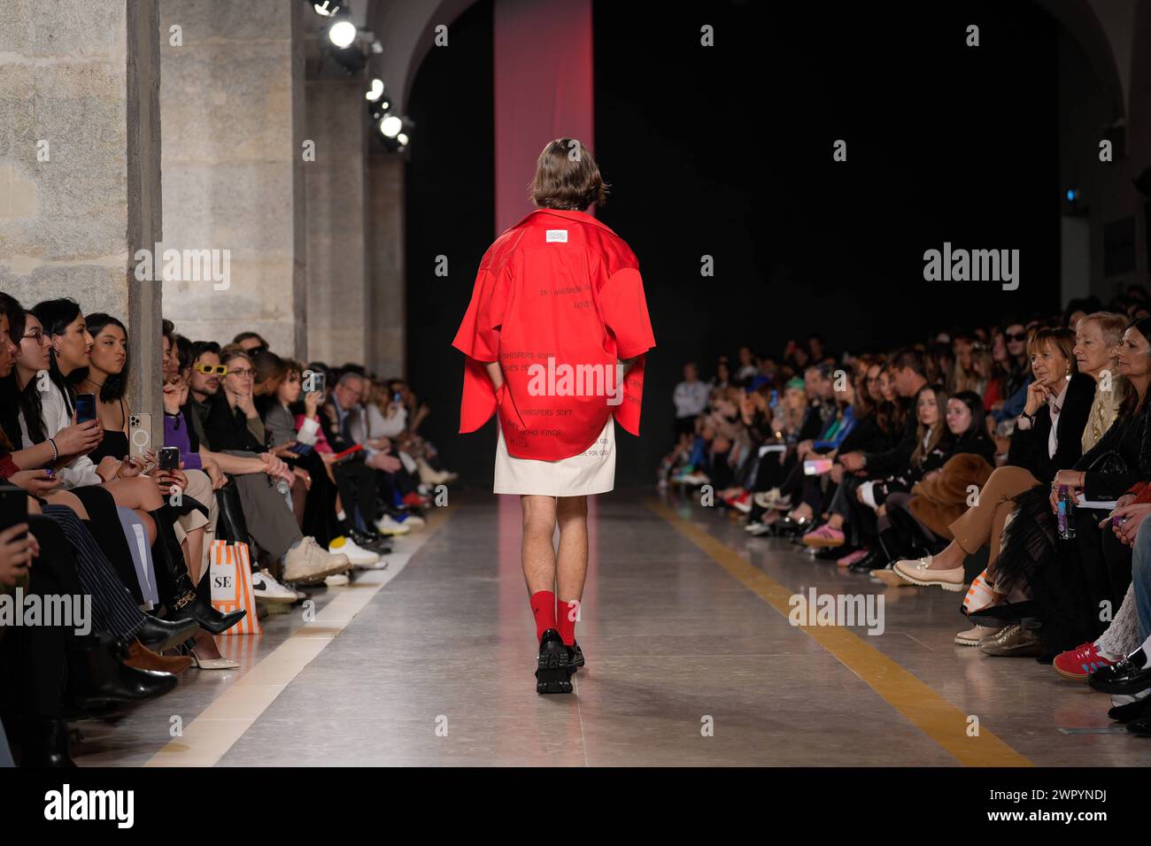 Lisbon, Portugal. 09th Mar, 2024. A model walks the runway during the ...
