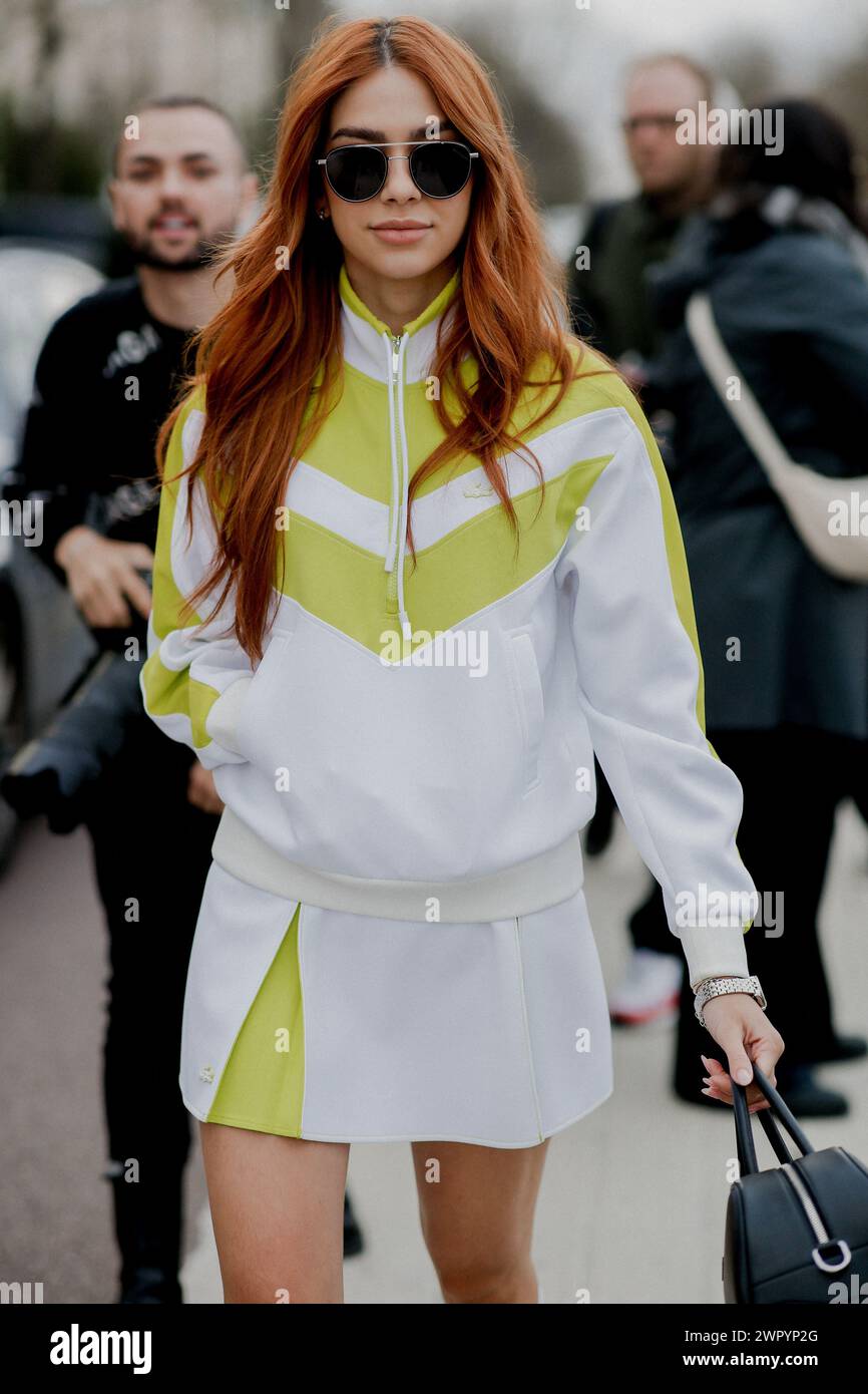 Paris, France. 05th Mar, 2024. Street style, Jordanna Maia arriving at ...