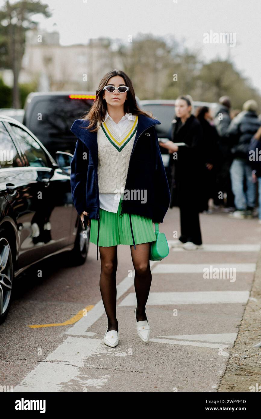 Paris, France. 05th Mar, 2024. Street style, Mariona Autran arriving at ...
