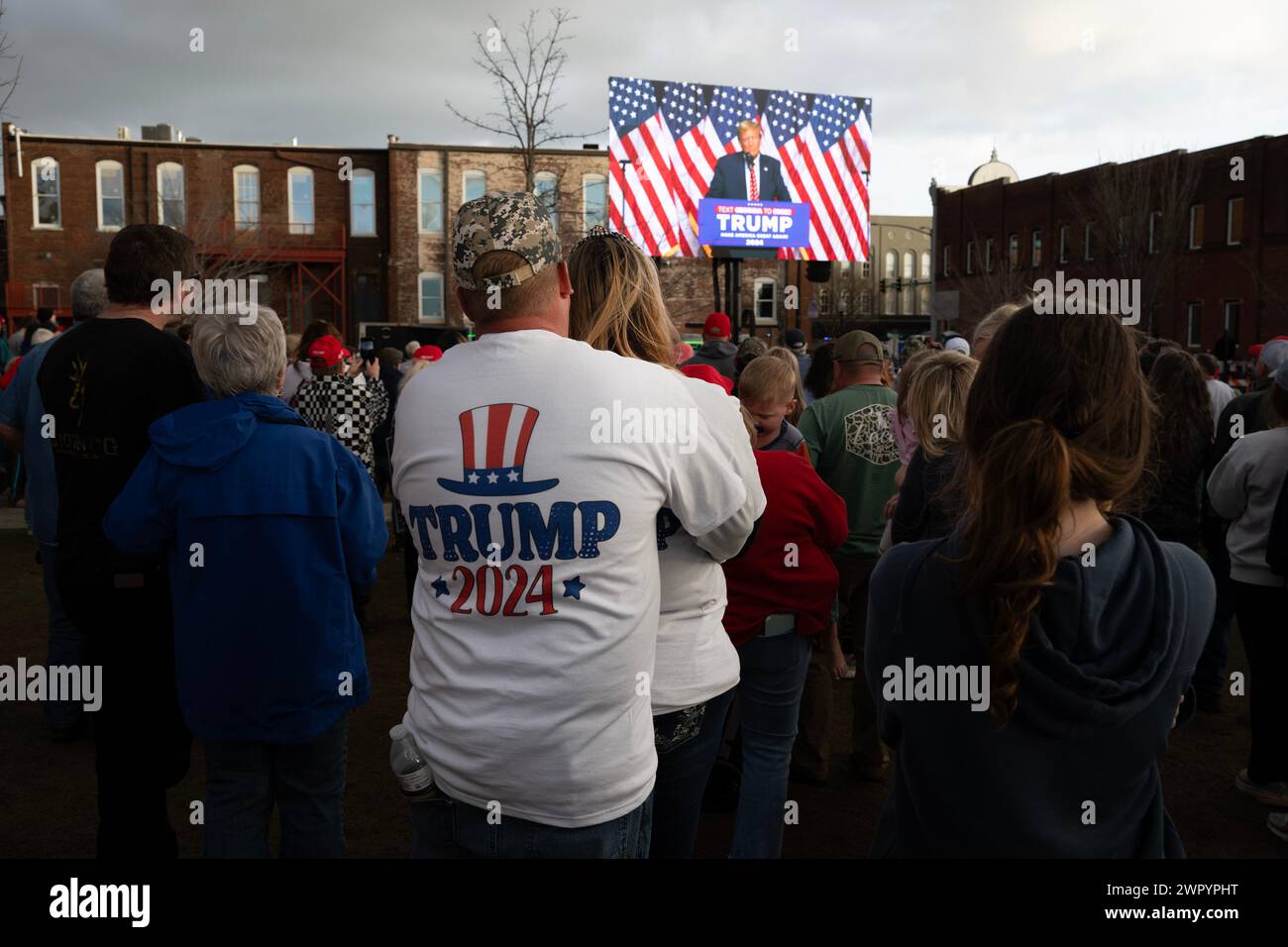 Rome, Georgia, USA. 9th Mar, 2024. An overflow crowd of hundreds of ...