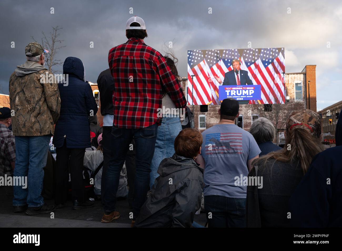 Rome, Georgia, USA. 9th Mar, 2024. An overflow crowd of hundreds of ...