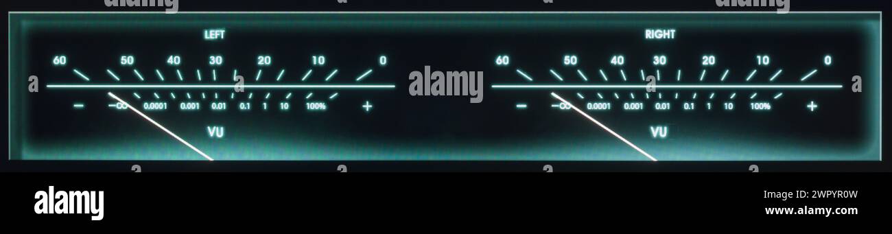 Audio Network Streamer, DAC, and Amplifier Power Meters Glowing in the ...