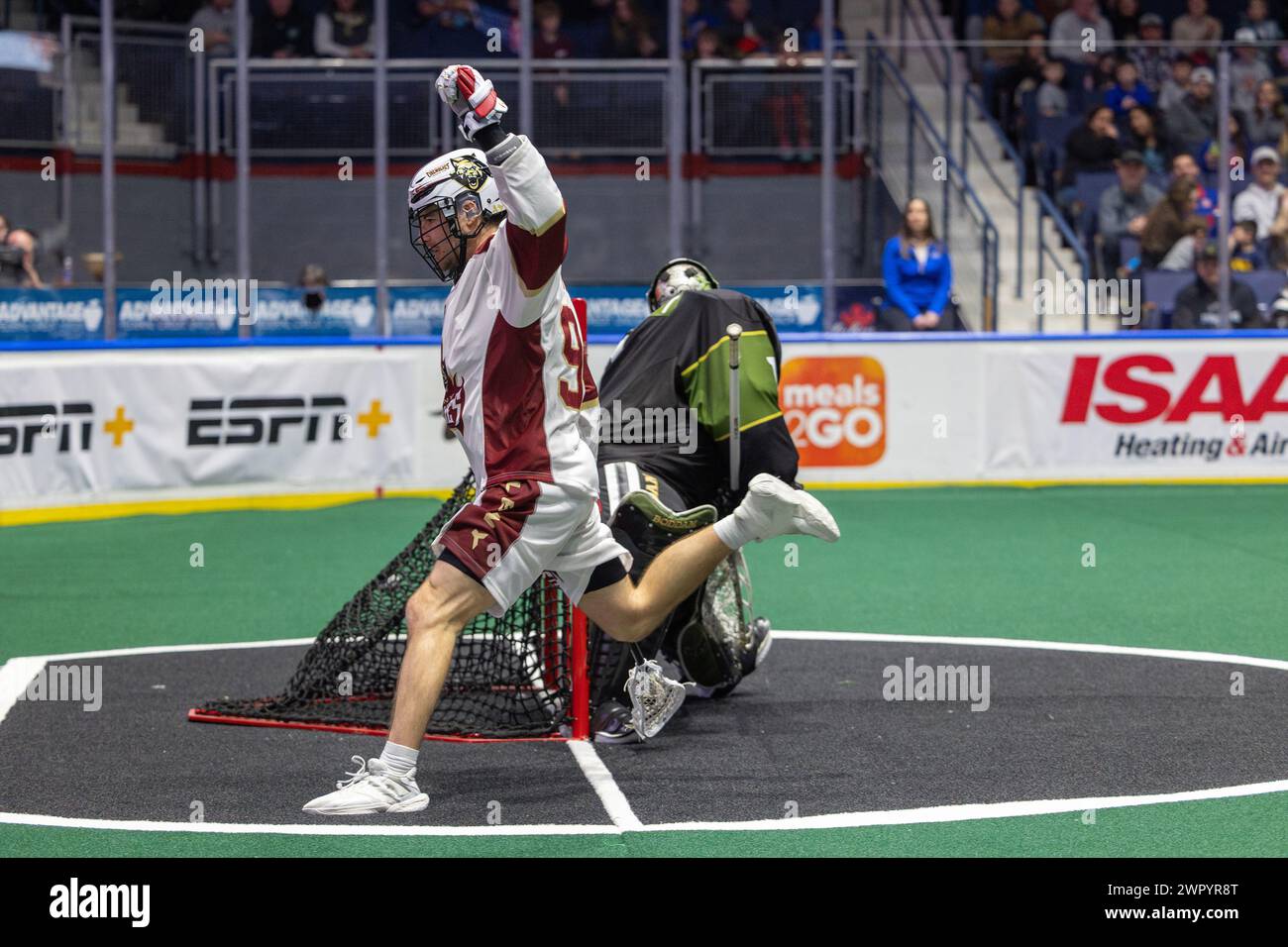 March 9th, 2024: Albany Firewolves forward Sam Firth (94) runs in the fourth quarter against the ...