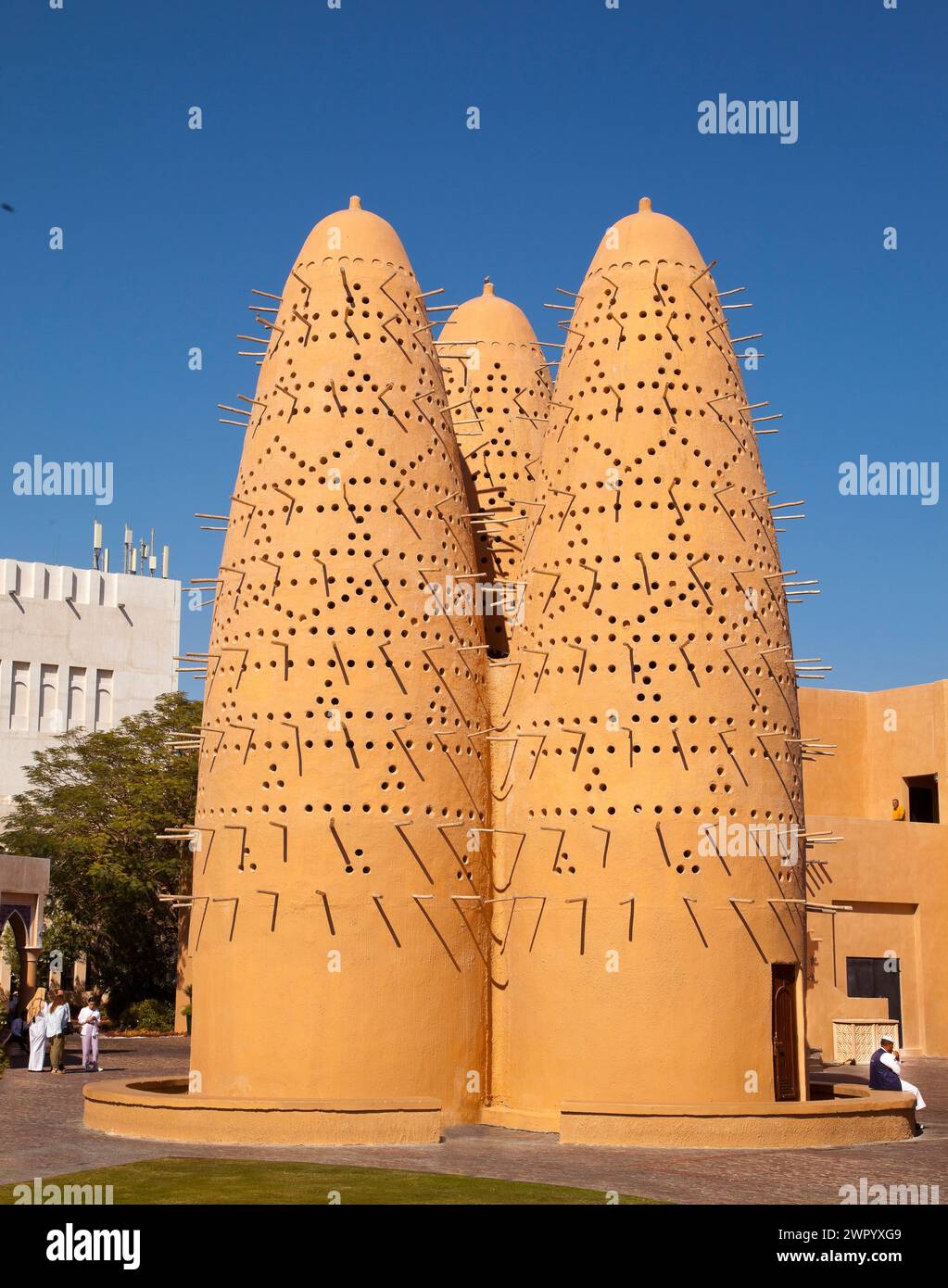 Traditional pigeon towers, dove house, Katara, Qatar, Doha Stock Photo ...