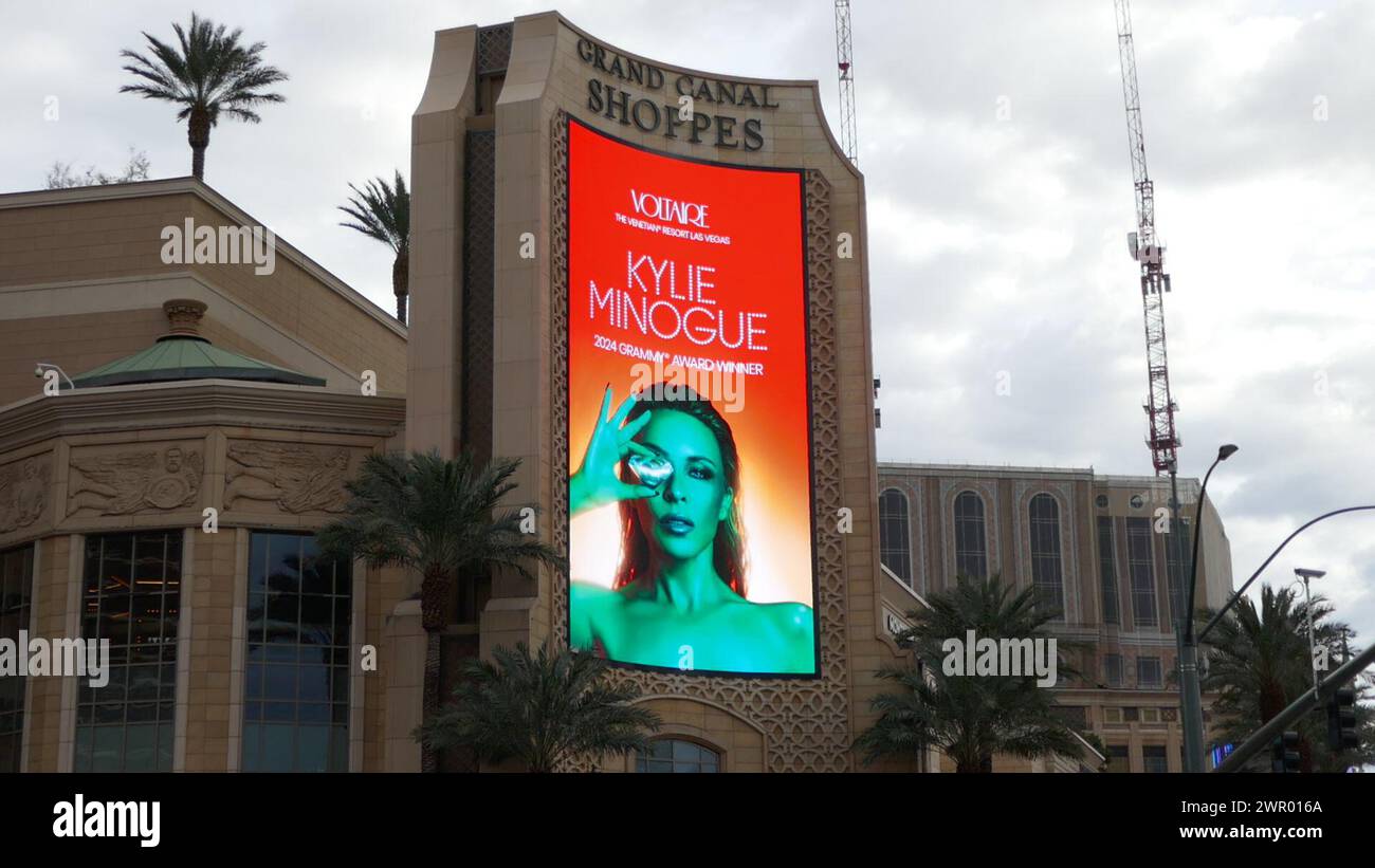 Las Vegas, Nevada, USA 7th March 2024 Singer Kylie Minogue ÒMore Than ...