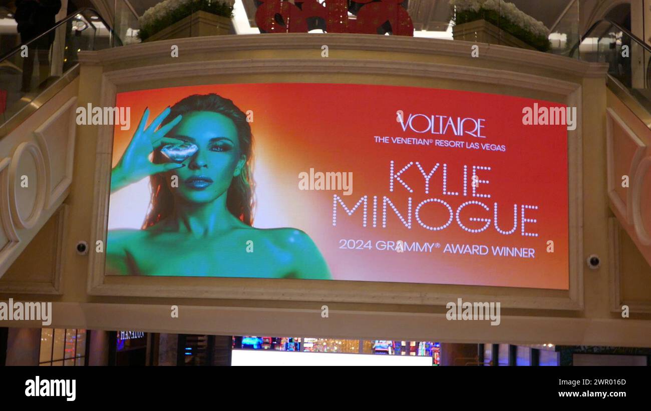 Las Vegas, Nevada, USA 7th March 2024 Singer Kylie Minogue ÒMore Than ...