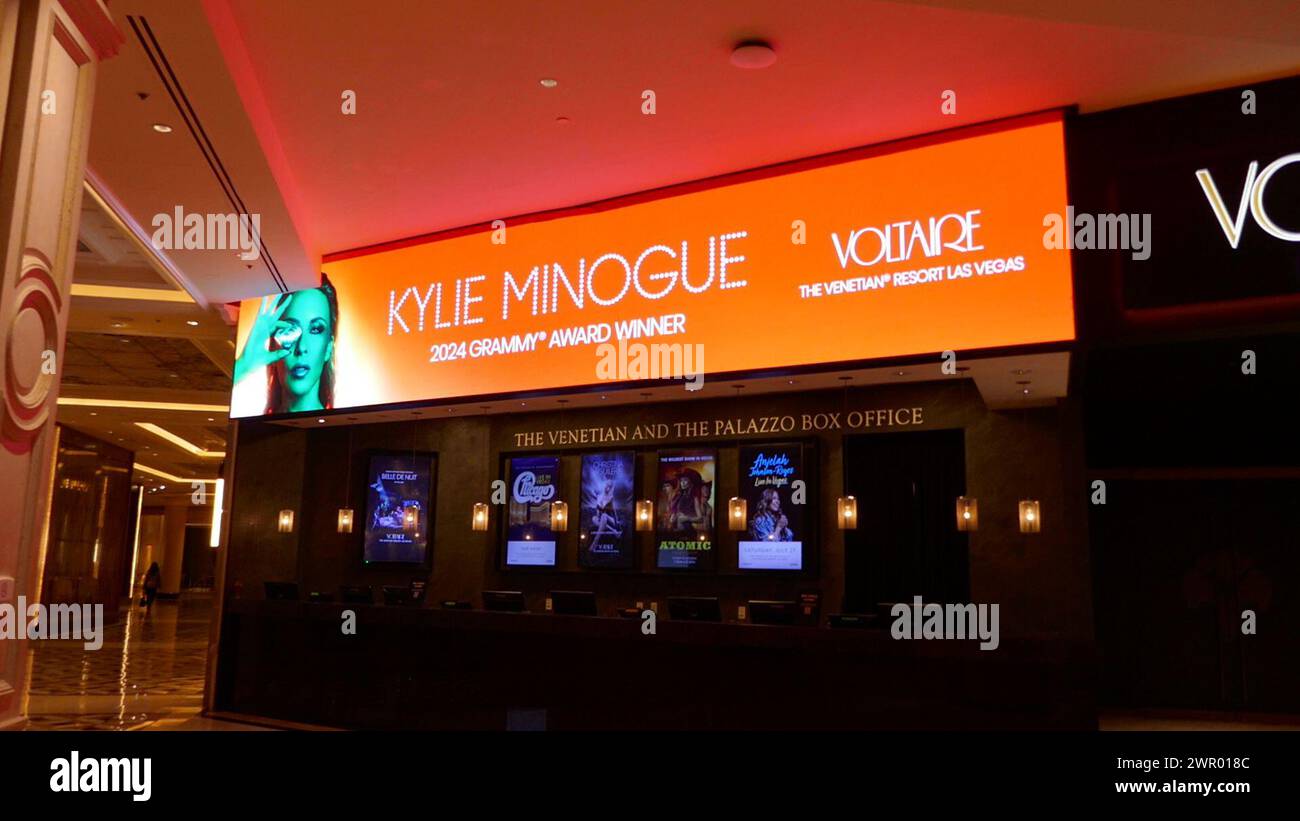 Las Vegas, Nevada, USA 7th March 2024 Singer Kylie Minogue ÒMore Than ...