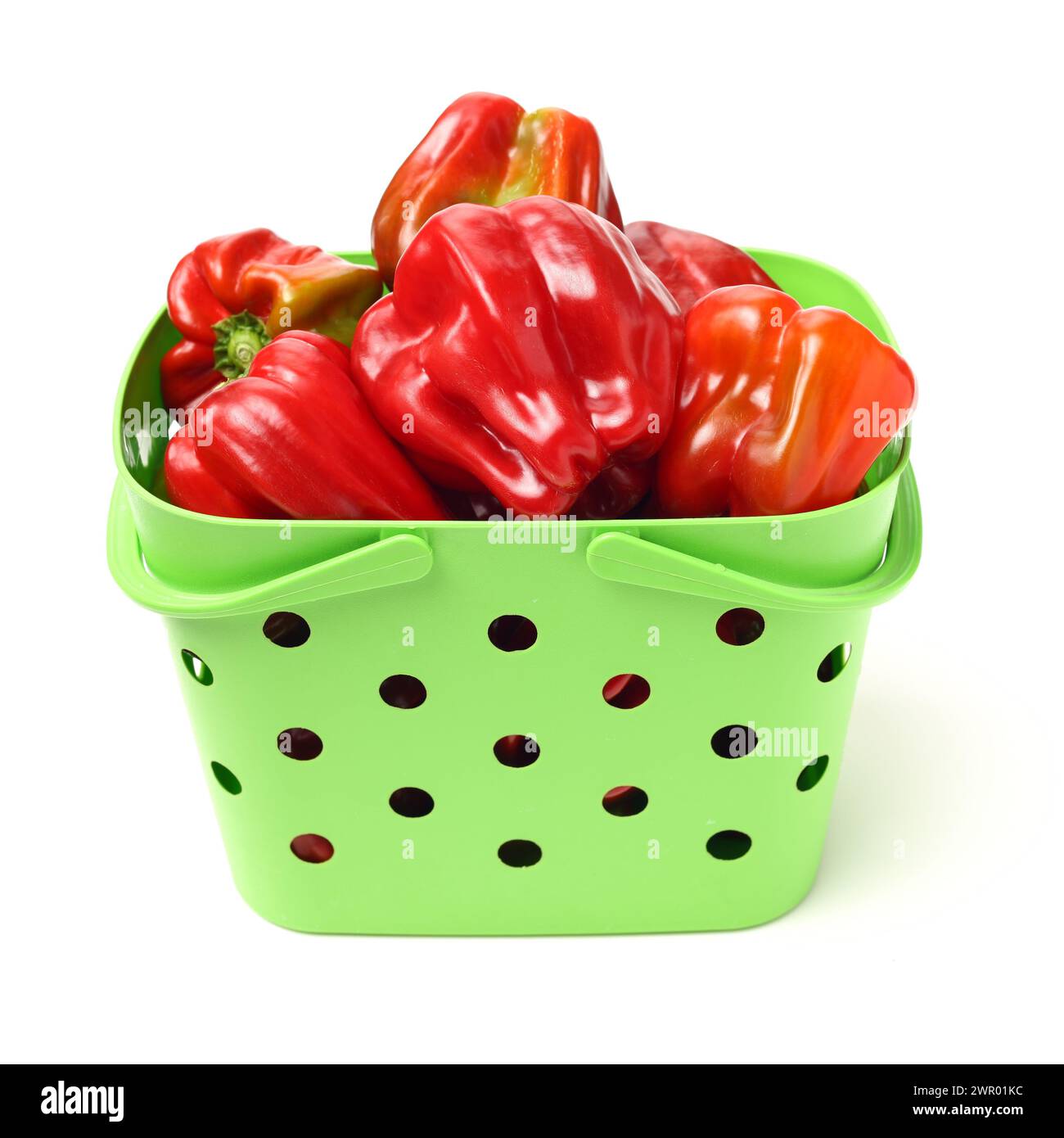 fresh bell pepper (capsicum) on white background Stock Photo - Alamy