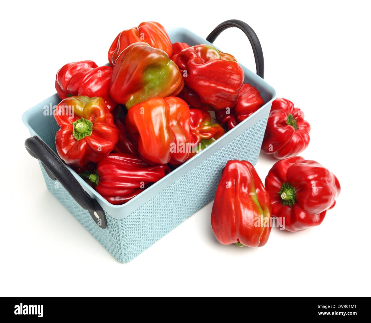 fresh bell pepper (capsicum) on white background Stock Photo - Alamy