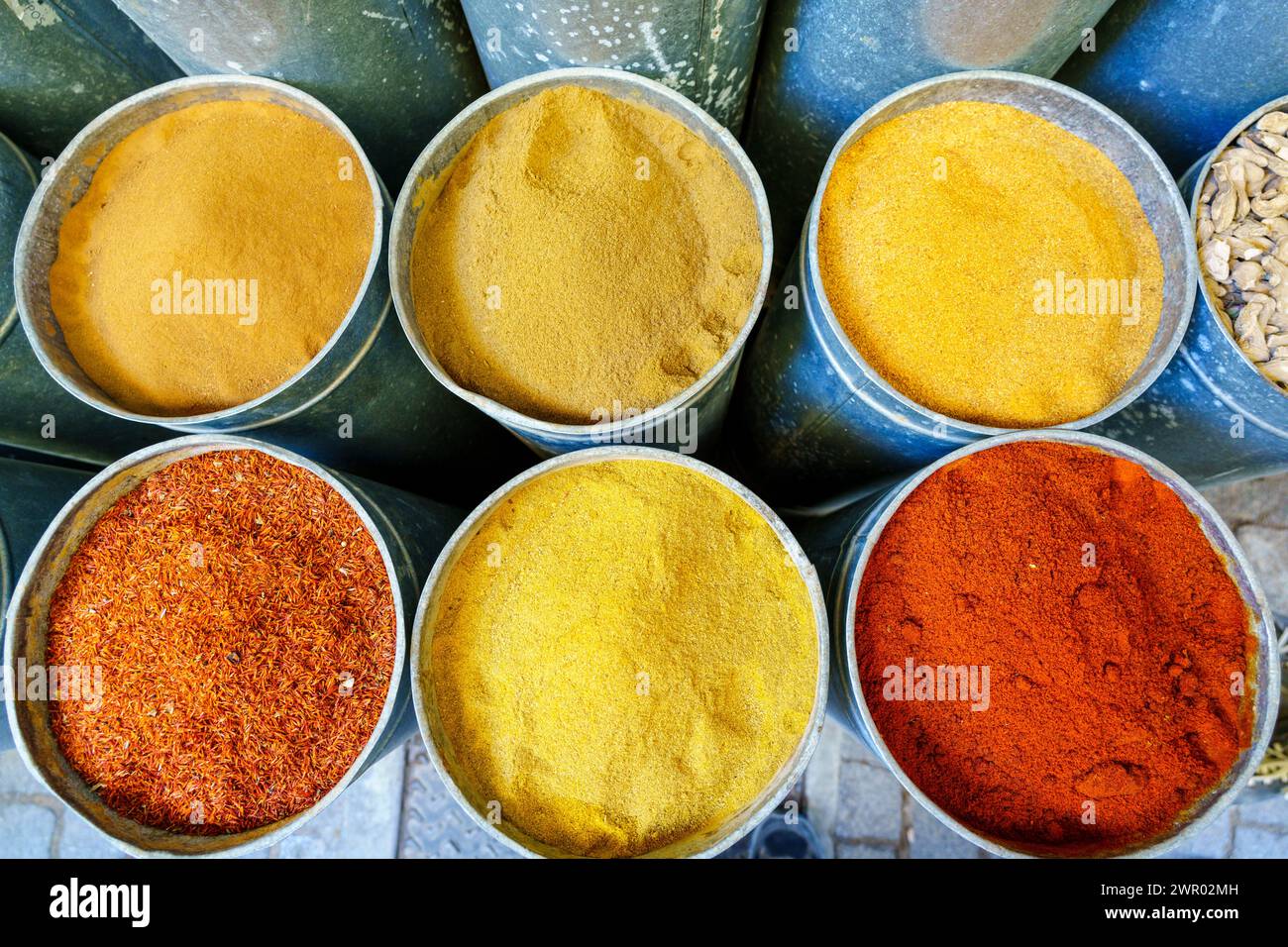 moroccan spices, Talaa Kebira , Fès el-Bali, Fez, morocco, africa Stock ...