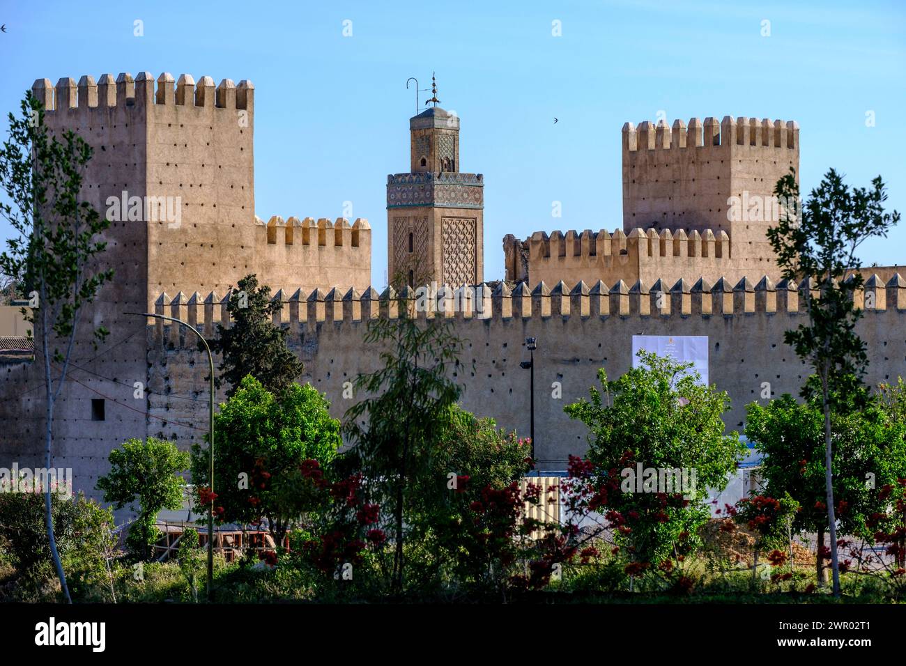 outer wall and mosque of Fes el-Jdid, morocco, africa Stock Photo - Alamy