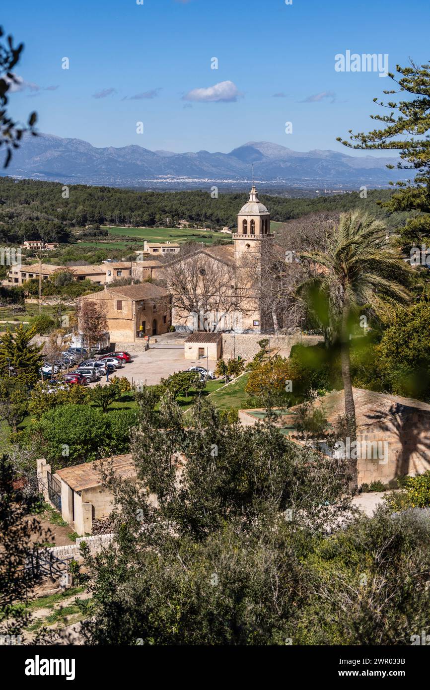 town of Randa, parish church of the Immaculate Conception and Ramon ...