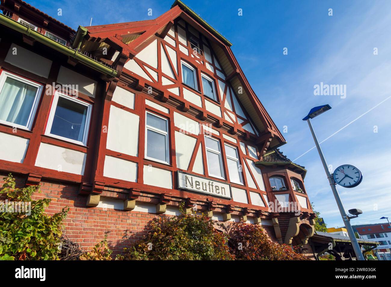 Neuffen: Neuffen railway station in Schwäbische Alb, Swabian Alb, Baden ...