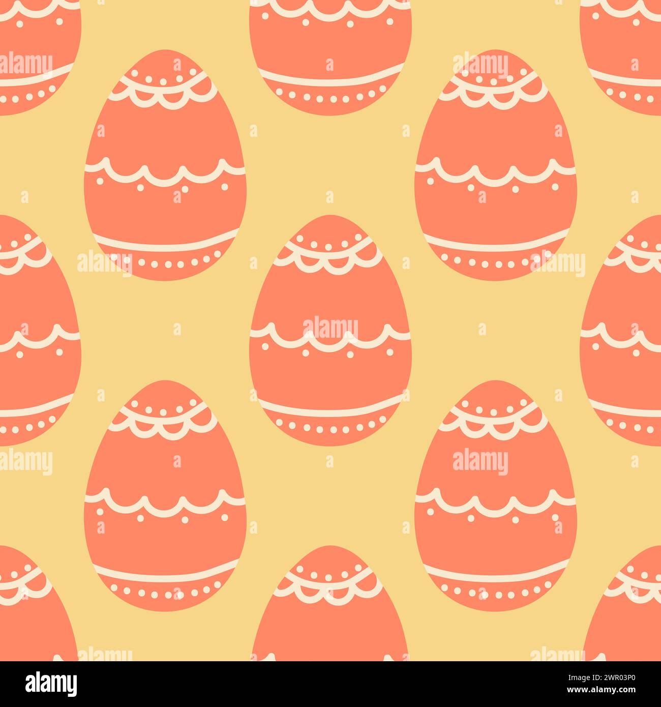 Seamless patterns with Easter eggs. Traditional religious Easter ...