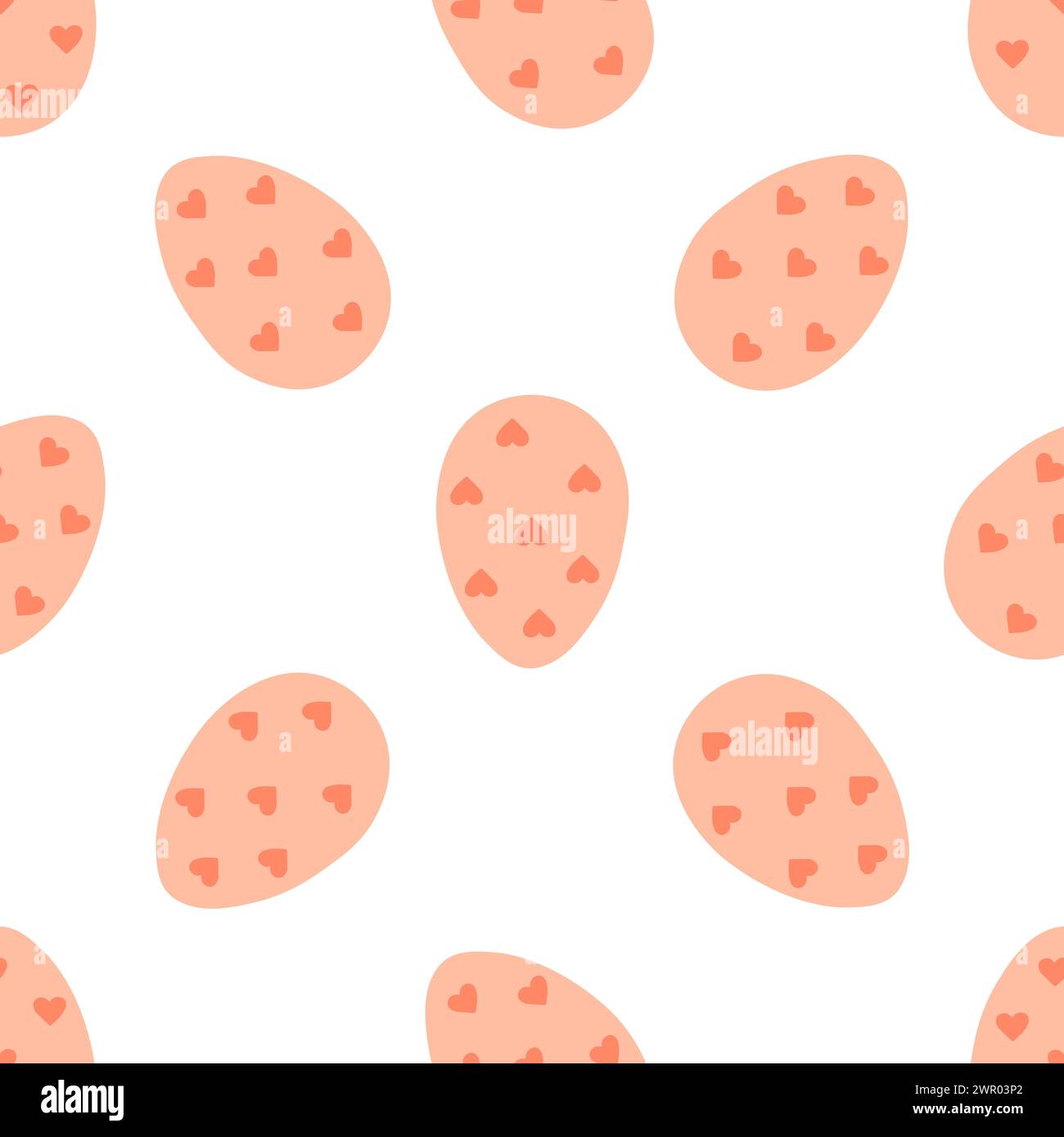Seamless patterns with Easter eggs. Traditional religious Easter ...