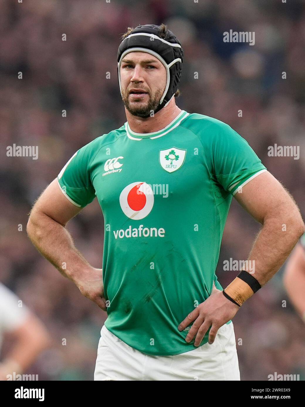 Caelan Doris of Ireland during the 2024 Guinness 6 Nations match ...