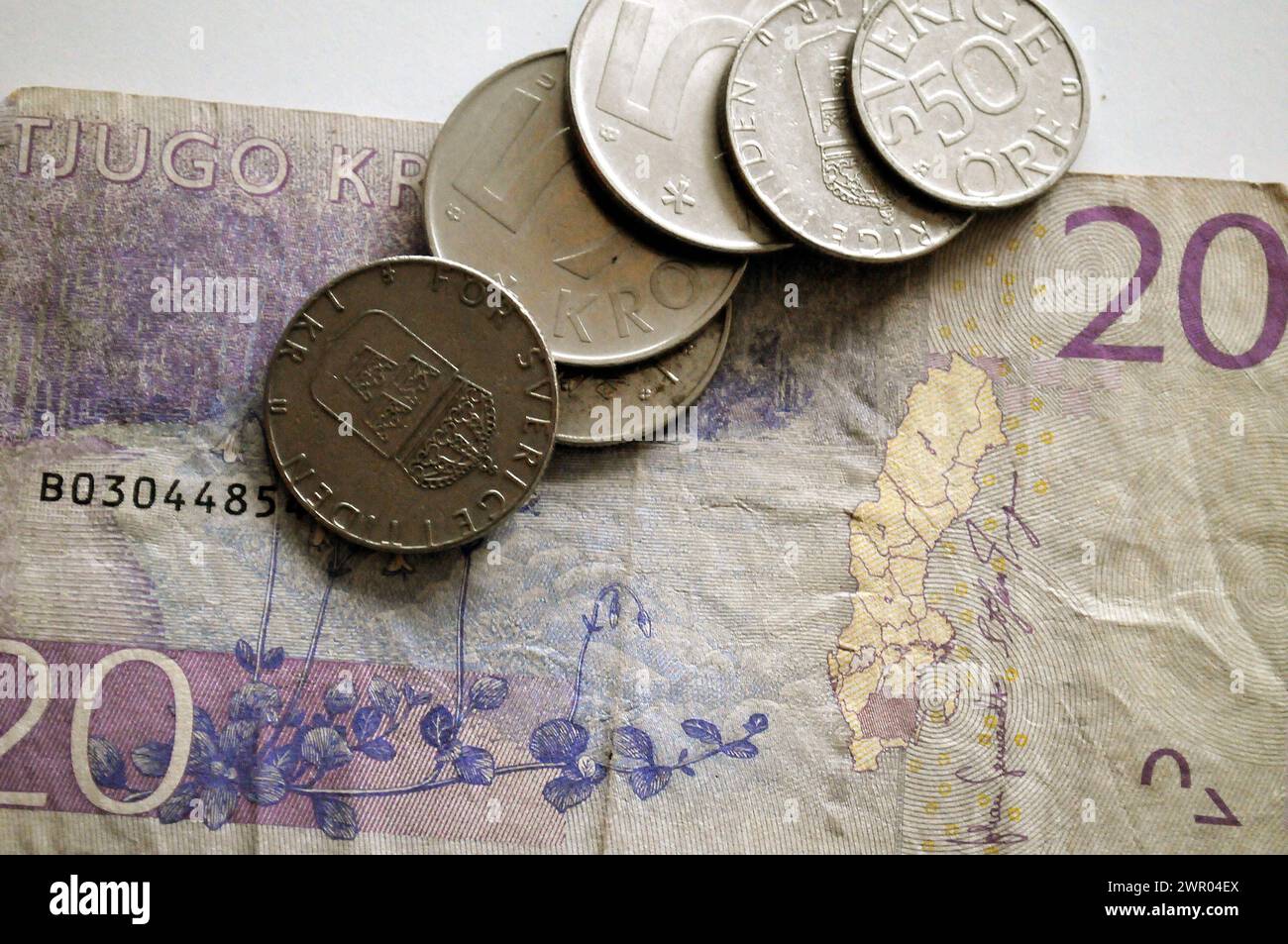 Copenhagen, Denmark /10 March 2024/.Swedish kronors in notes or bill ...