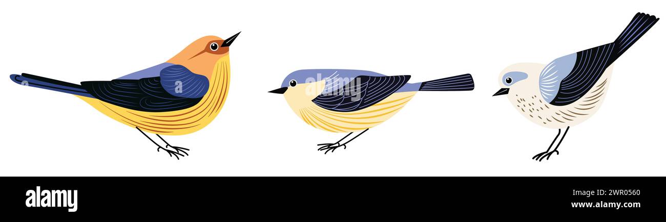 Draw birds Stock Vector Images - Alamy