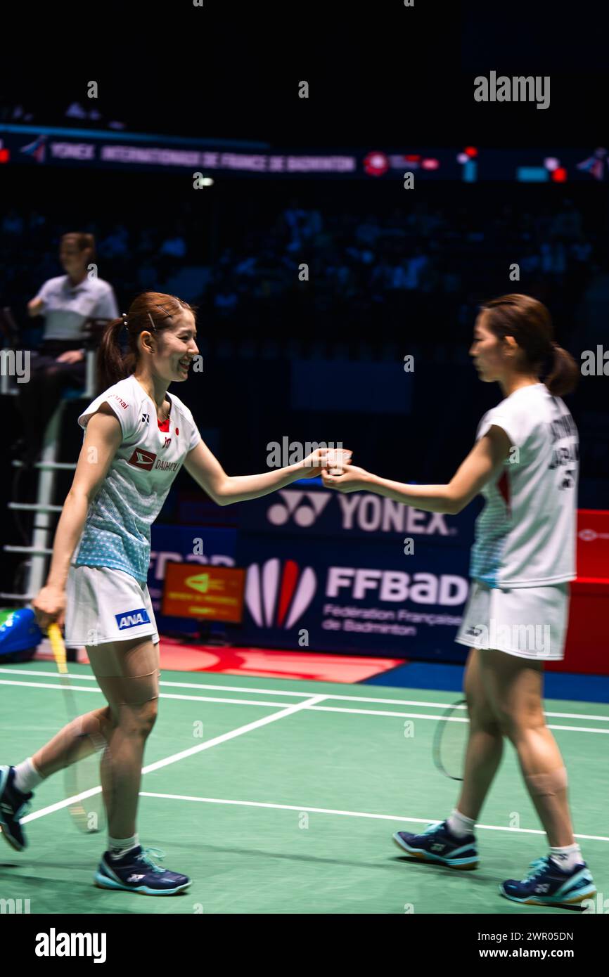 Paris, France. 08th Mar, 2024. Nami MATSUYAMA (JPN) and Chiharu SHIDA (JPN) Women's doubles semi ...