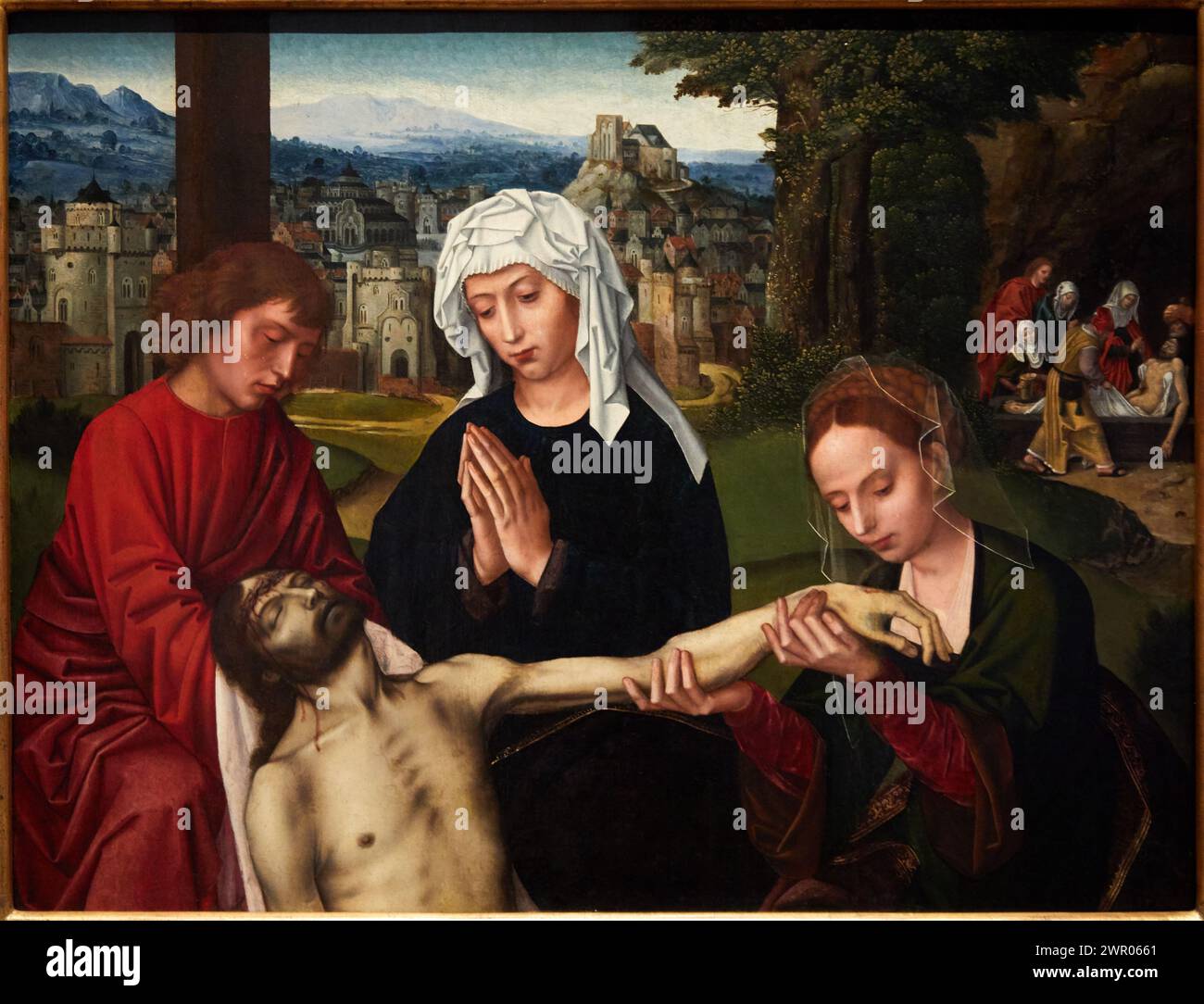 "Pietà at the Foot of the Cross", c. 1530, Ambrosius Benson, (before ...