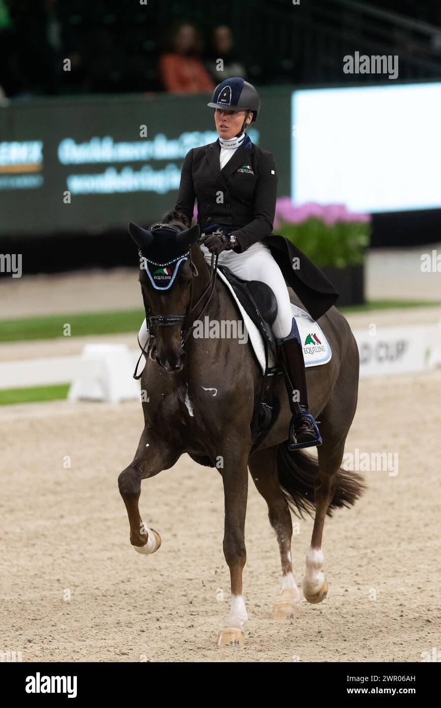 DenBosch, Netherlands - March 9, 2024. Isabell Cool of Belgium competes ...