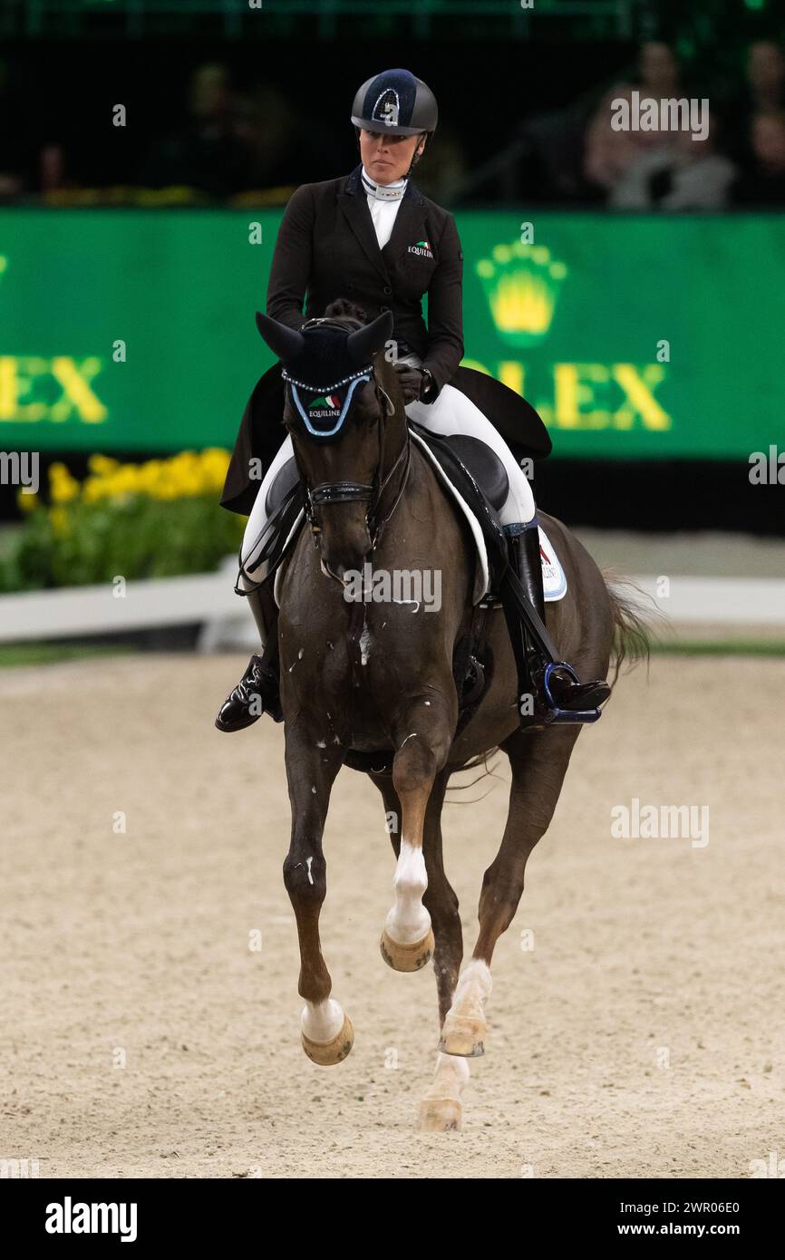 DenBosch, Netherlands - March 9, 2024. Isabell Cool of Belgium competes ...