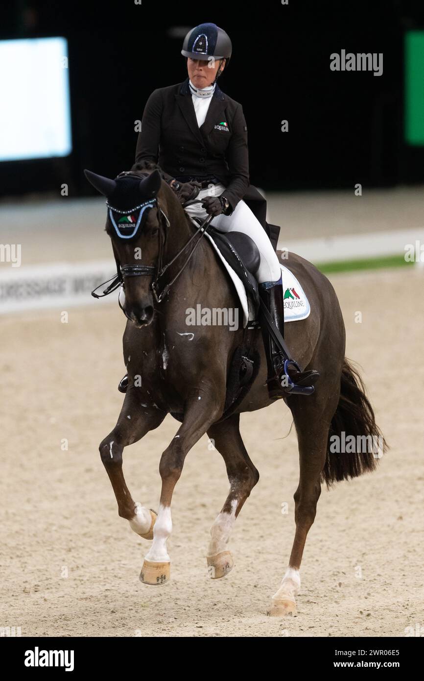 DenBosch, Netherlands - March 9, 2024. Isabell Cool of Belgium competes ...
