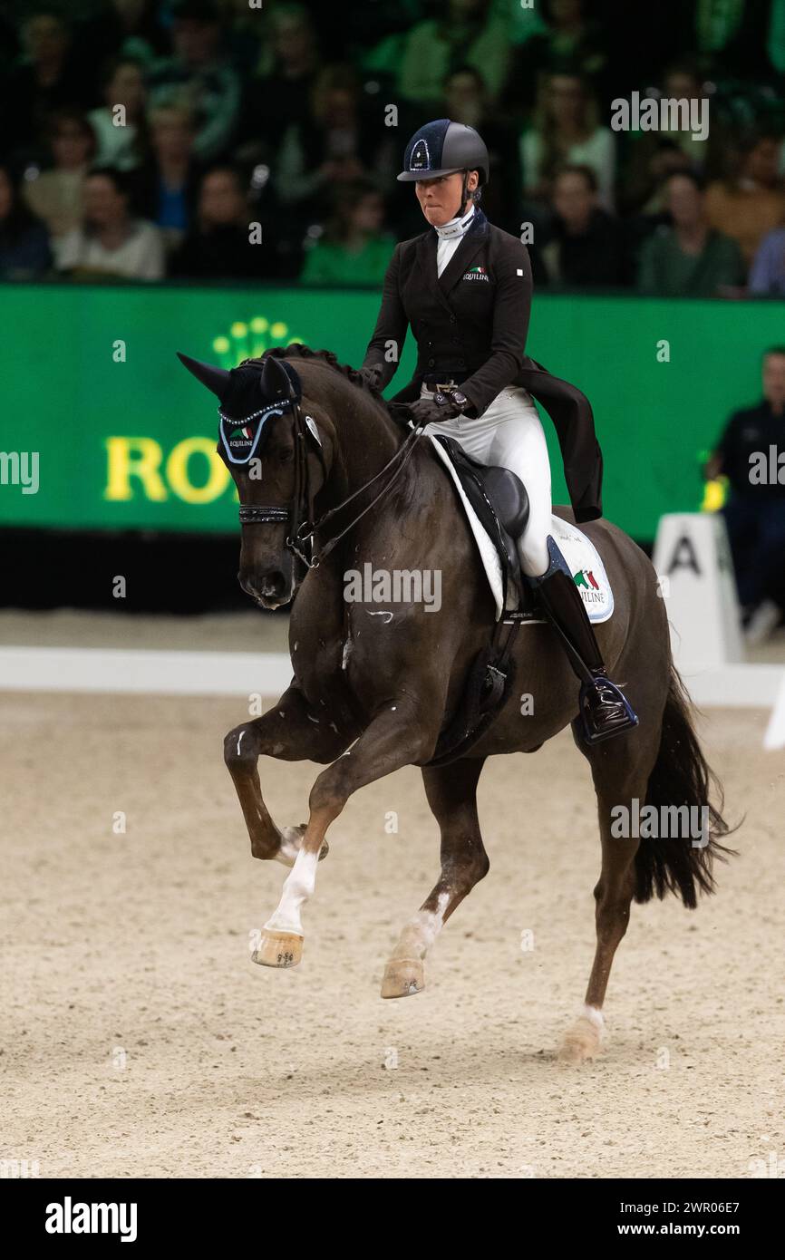 DenBosch, Netherlands - March 9, 2024. Isabell Cool of Belgium competes ...