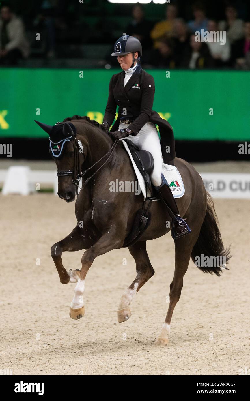 DenBosch, Netherlands - March 9, 2024. Isabell Cool of Belgium competes ...