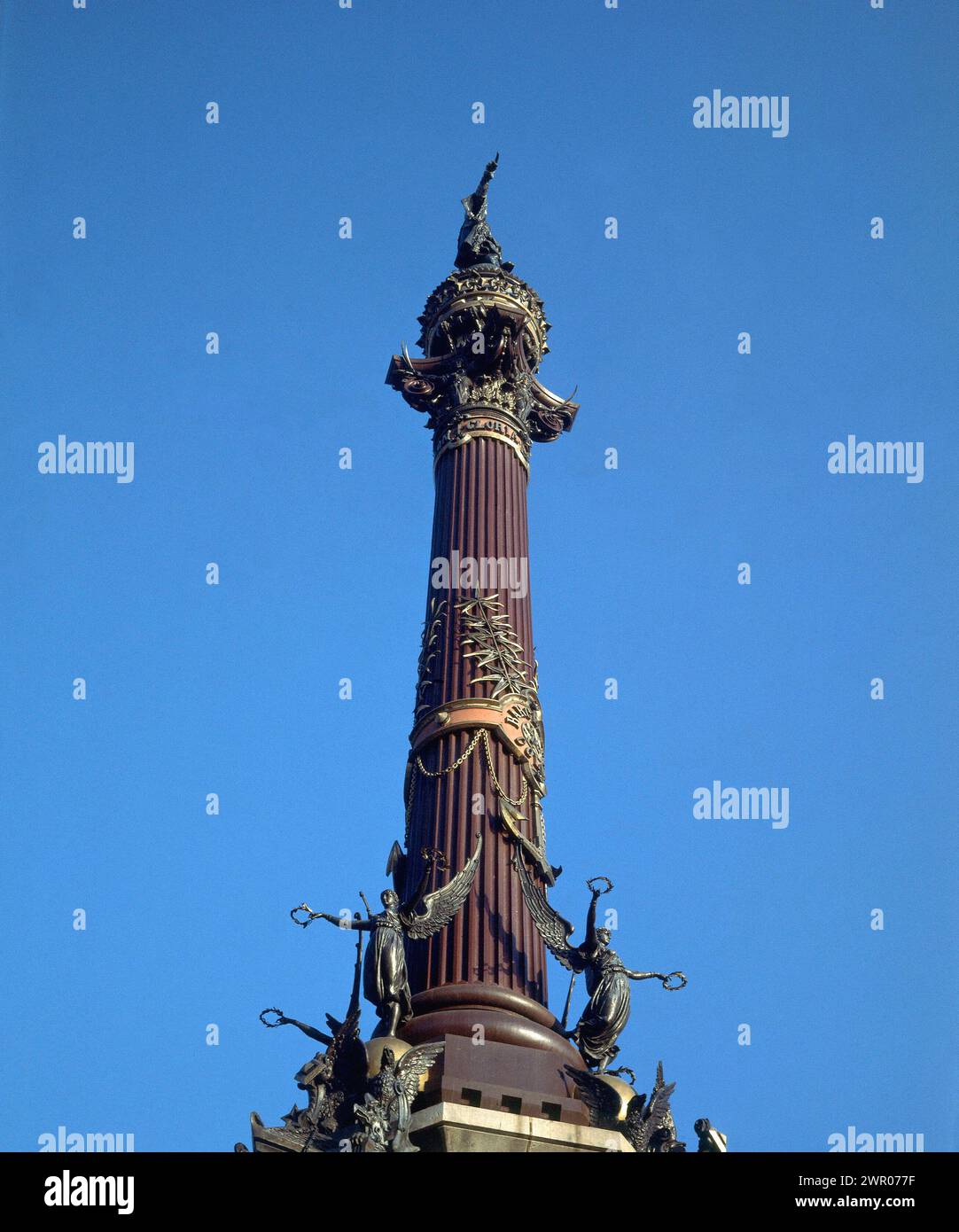MONUMENTO A COLON EL LA PUERTA DE LA PAZ, 1881-88, FIGURA DE COLON EN ...