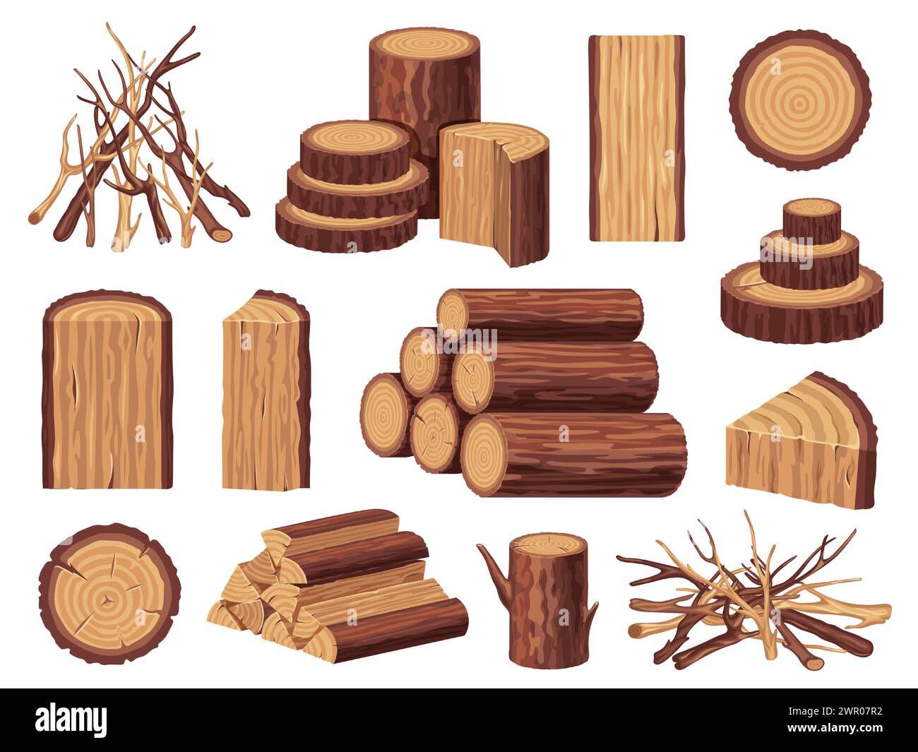 Wood log cartoon hi-res stock photography and images - Alamy