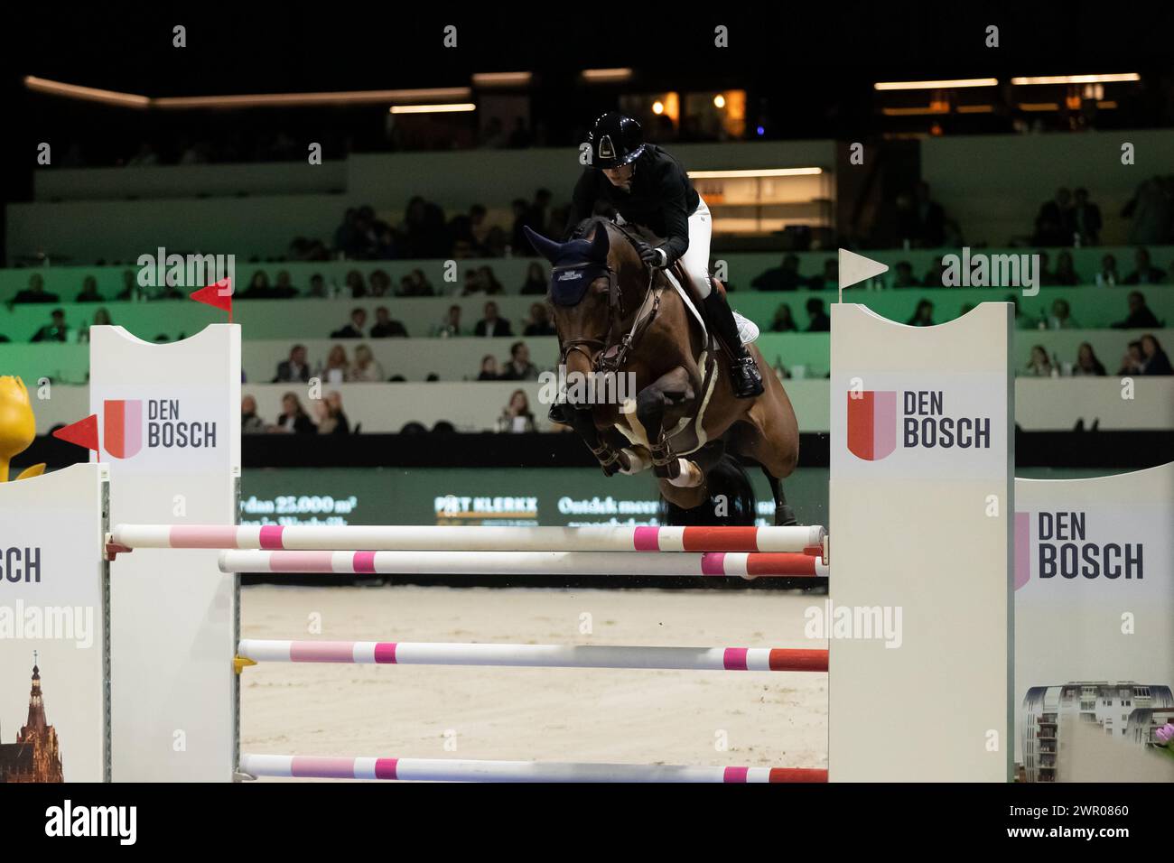 DenBosch, Netherlands - March 9, 2024. Jana Wargers of Germany riding ...