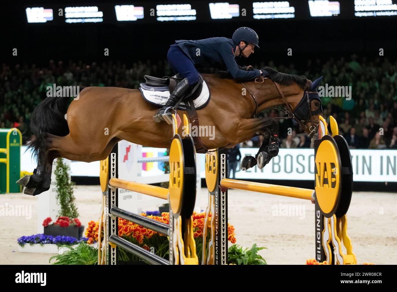 DenBosch, Netherlands - March 9, 2024. Lorenzo De Luca of Italy, riding ...