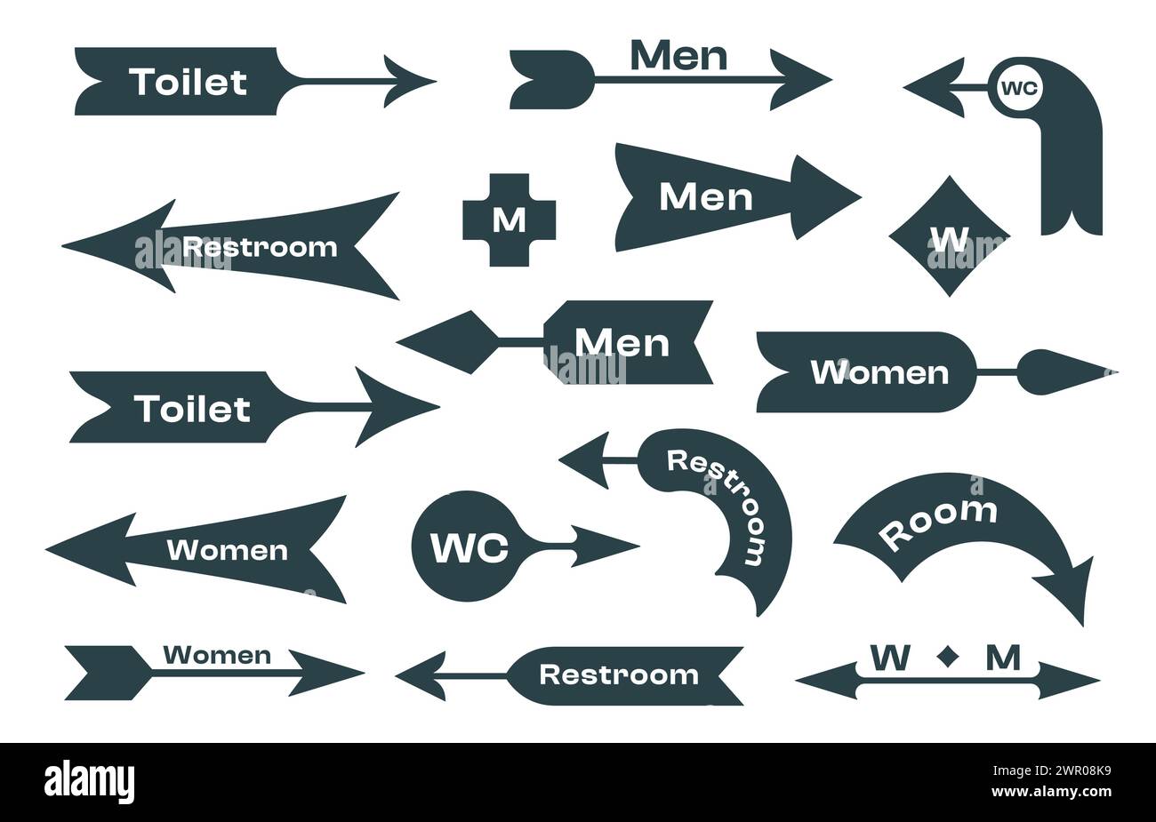 Vintage arrow. Retro direction guide arrow signs, elegant antique navigation pointers, old ...