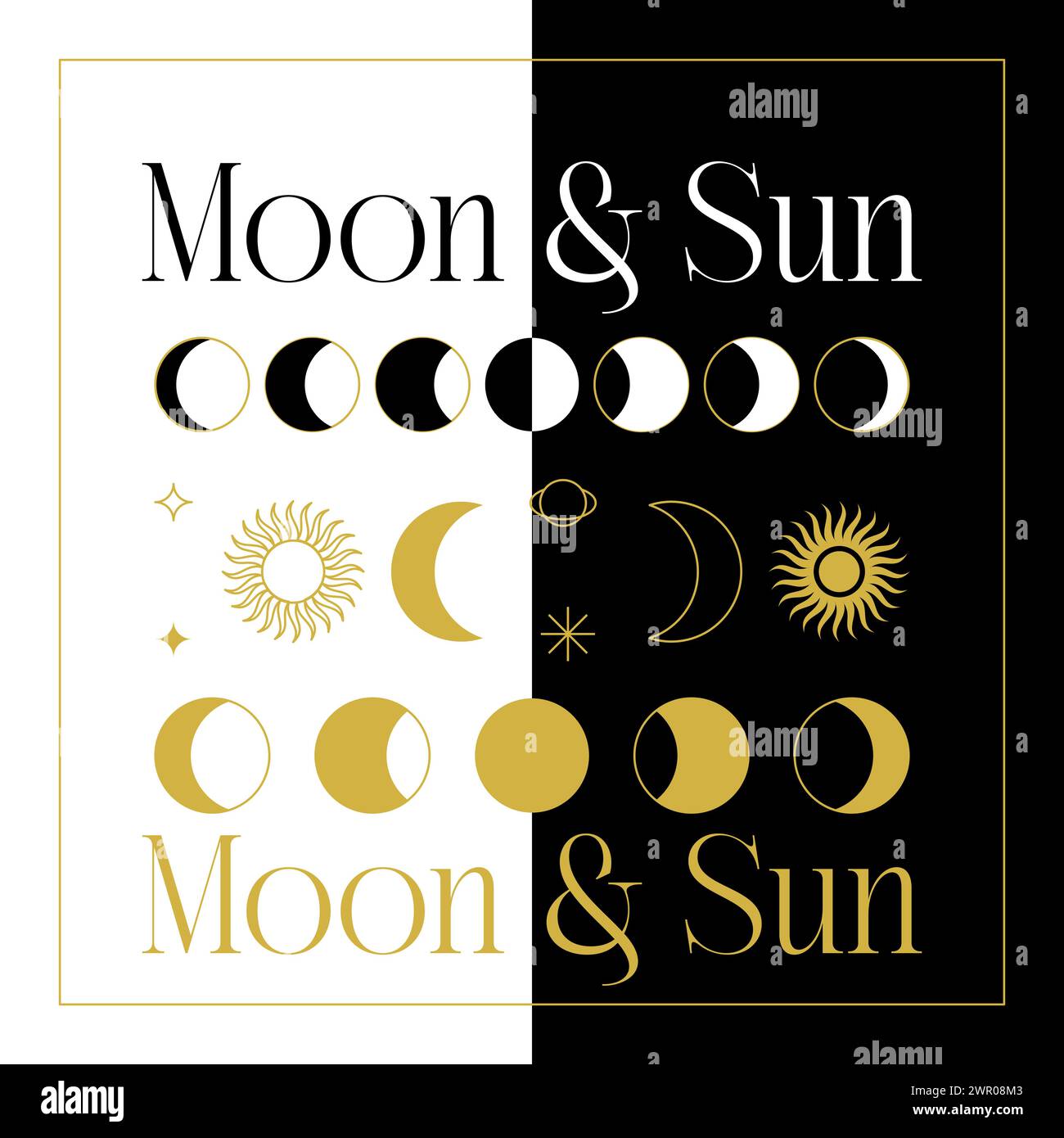 Day moon phases Stock Vector Images - Alamy